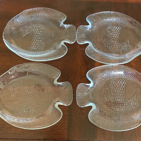 Arcoroc | Dining | Vintage Arcoroc Clear Glass Fish Plate | Poshmark